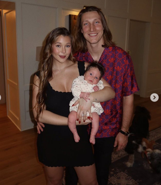 Trevor Lawrence’s Newborn Daughter Inherits His Signature Lush Locks ...