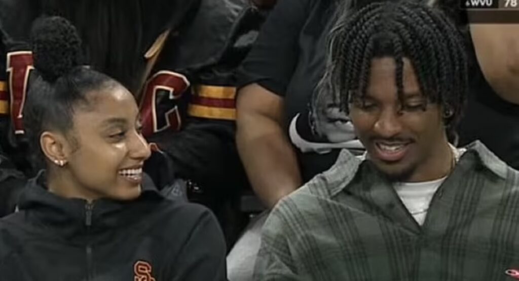 Jayden Daniels Witnesses JuJu Watkins’ Frightening Injury Courtside at USC Game - TMSPN