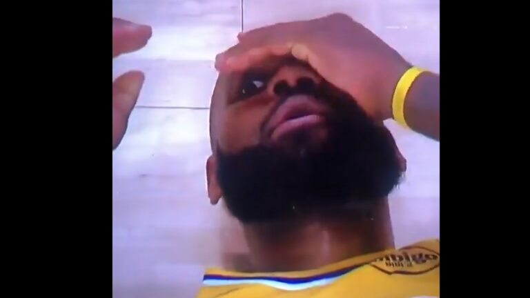 Viral Video Catches LeBron James Sneaking a Peek to See if His Flop ...