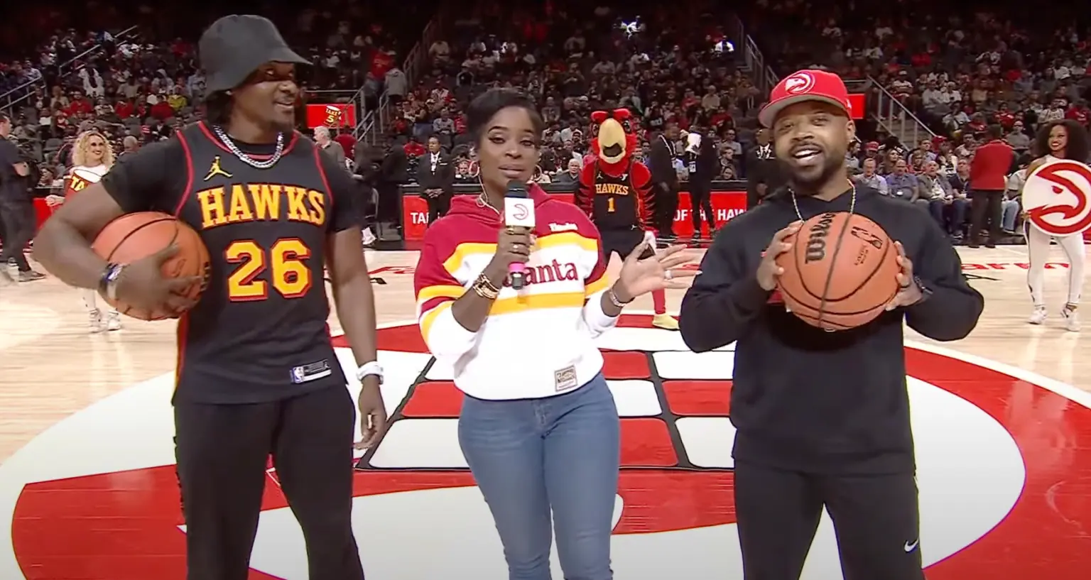 Hawks Fan Injures ACL During In-Game Contest, Stretchered Off Court ...