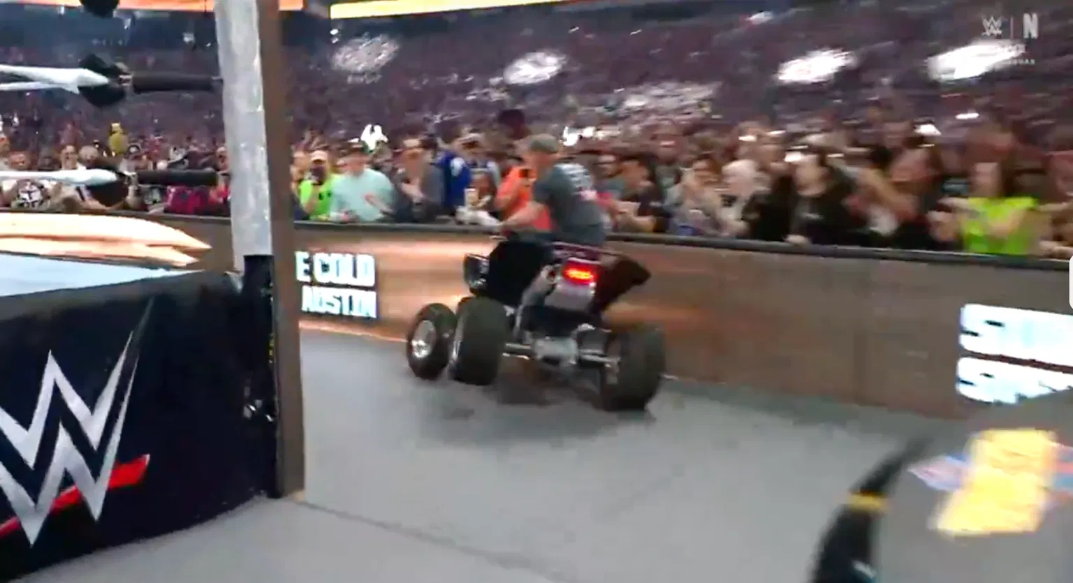 ‘Stone Cold’ Steve Austin Sends Female Fan Crashing After Smashing ATV ...