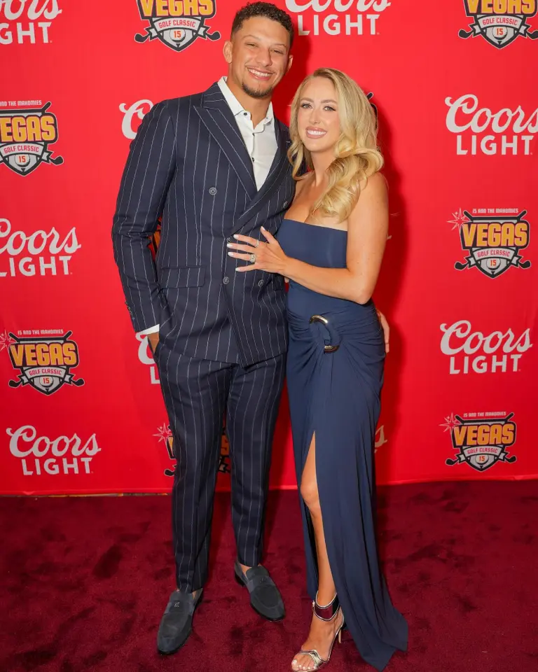 Brittany Mahomes Stuns in Strapless Navy Gown at Patrick Mahomes’ 15 ...