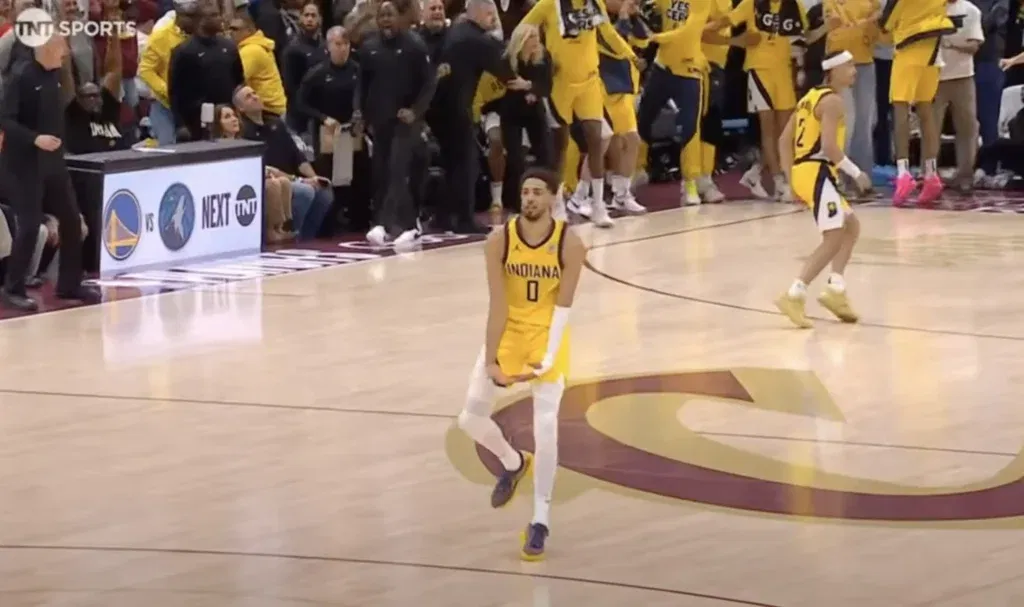 Tyrese Haliburton Breaks Out Banned Throwback Celebration After Game 2 Buzzer-Beater - TMSPN