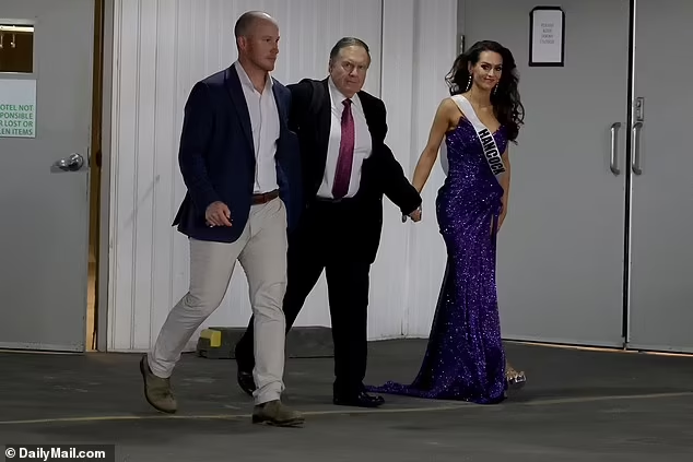 Stoic Bill Belichick and Jordon Hudson Make Quick Exit from Miss Maine ...