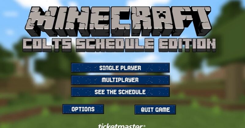 Colts Delete Controversial Minecraft-Themed Schedule Video Mocking ...