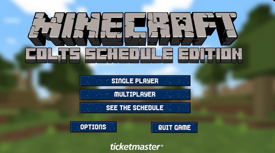 Colts Delete Controversial Minecraft-Themed Schedule Video Mocking ...