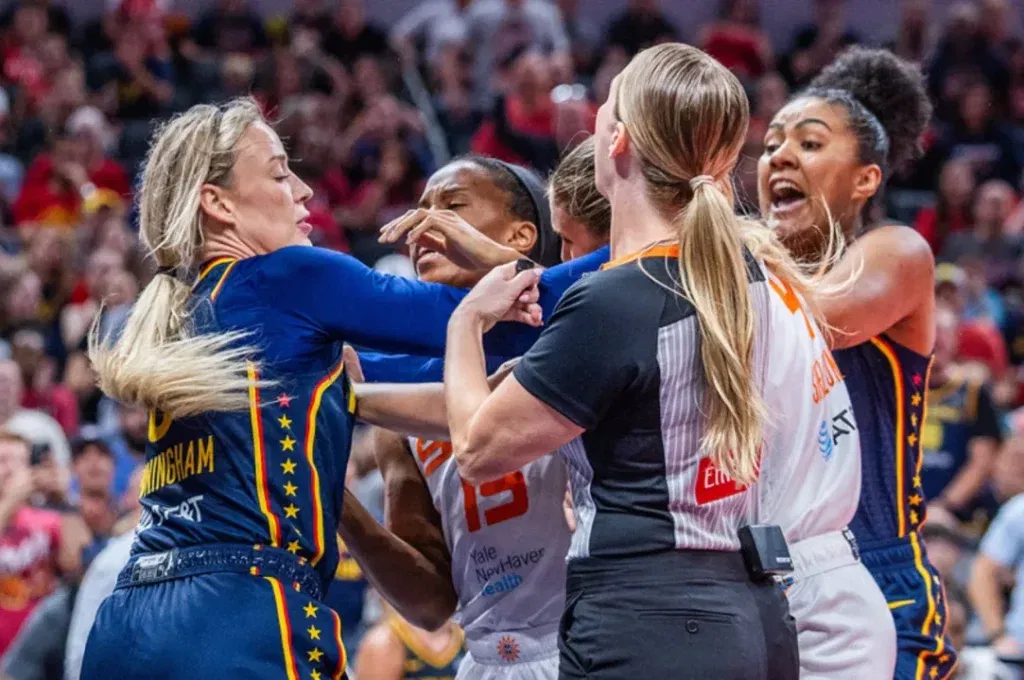Sophie Cunningham Jerseys Sell Out After On-Court Brawl Defending Caitlin Clark - TMSPN