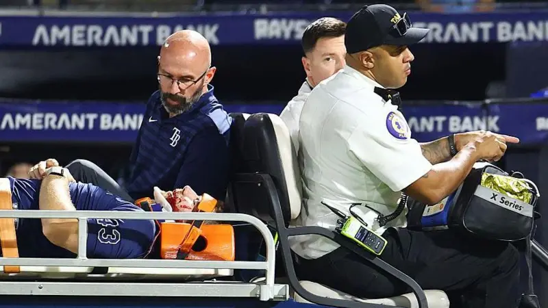 Rays Pitcher Hunter Bigge Suffers Scary Dugout Injury After Being ...