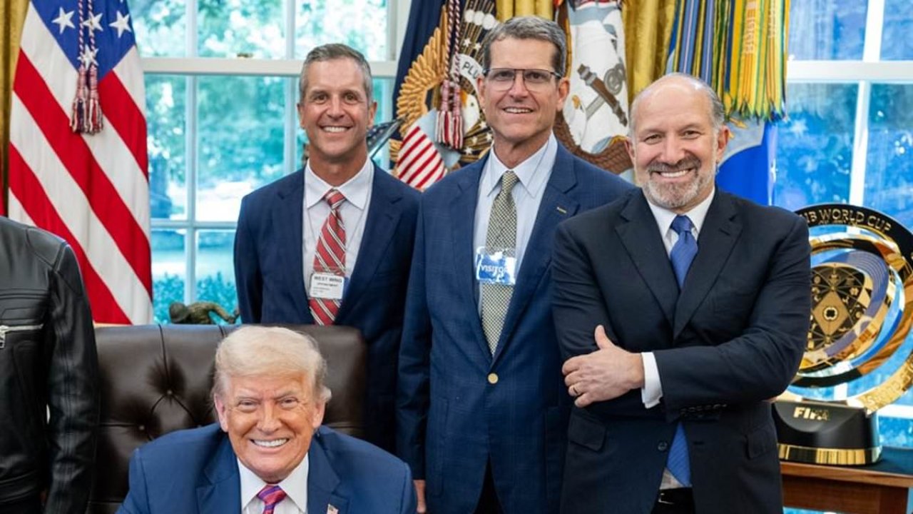 Jim Harbaugh Says He’s Met Seven U.S. Presidents—But Donald Trump Left ...