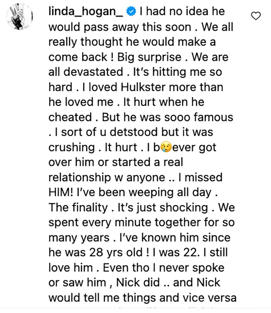 Hulk Hogan’s Ex-Wife Linda Devastated by His Sudden Death: ‘He Was the ...