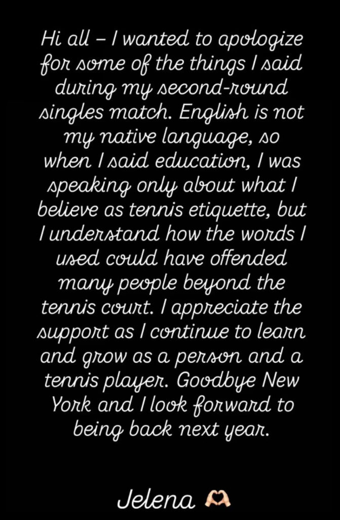 Jelena Ostapenko Issues Apology After Heated Exchange With Taylor ...