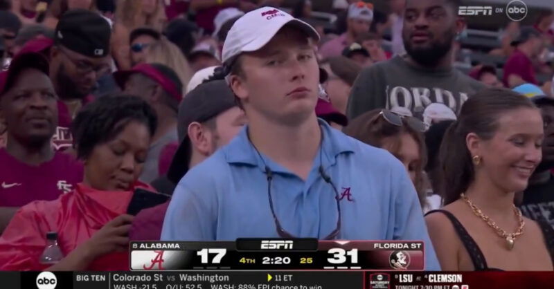 Frustrated Alabama Fan’s Middle-Finger Salute to TV Goes Viral After Shock 24-Year Opening-Day ...