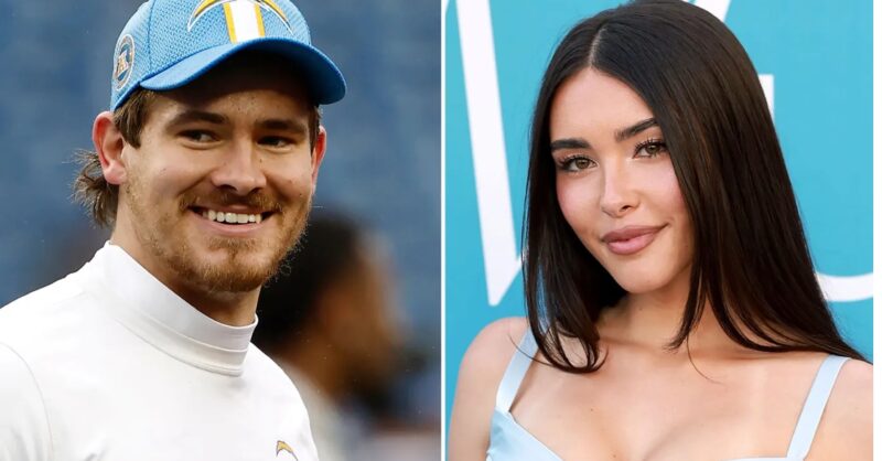 Madison Beer Shares Sweet Sideline Kiss with Justin Herbert Ahead of ...