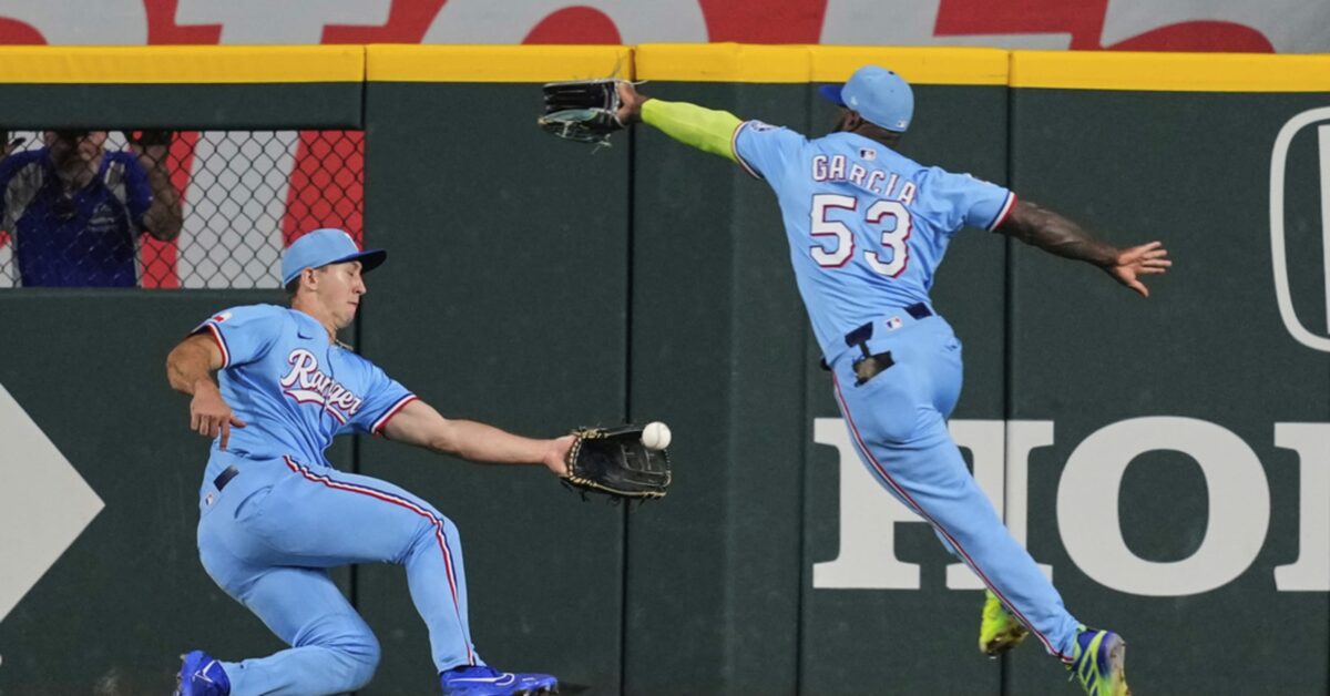 Adolis García Stuns Fans With Bare-Handed ‘Catch of the Year’ Contender ...