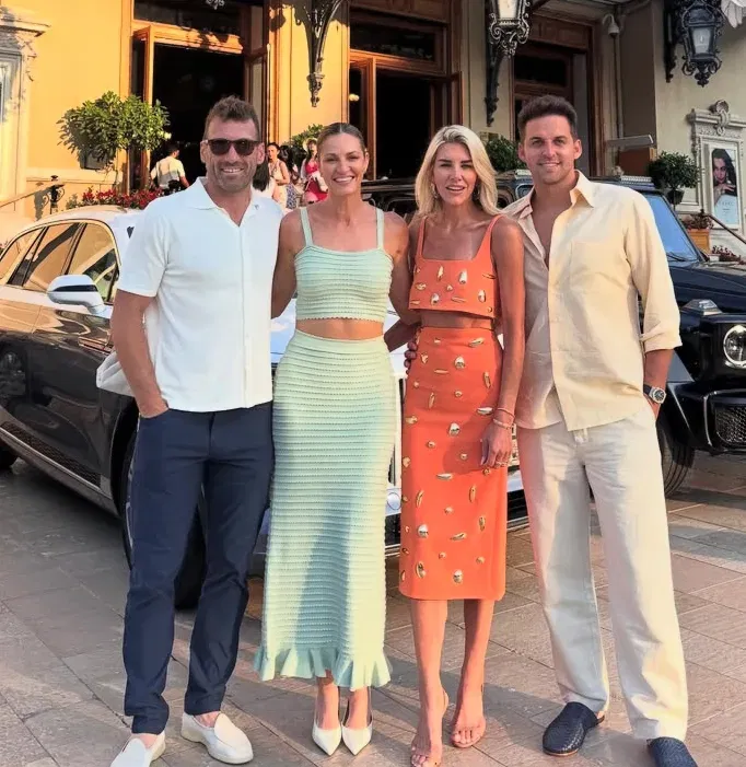 Erin Andrews Stuns in Sleek Black “Offseason” Dress Alongside Husband ...