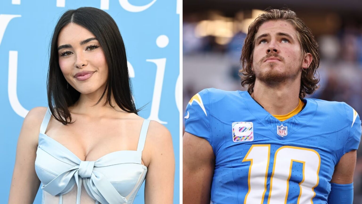 Madison Beer Shares Sweet Sideline Kiss with Justin Herbert Ahead of Chargers Game - TMSPN