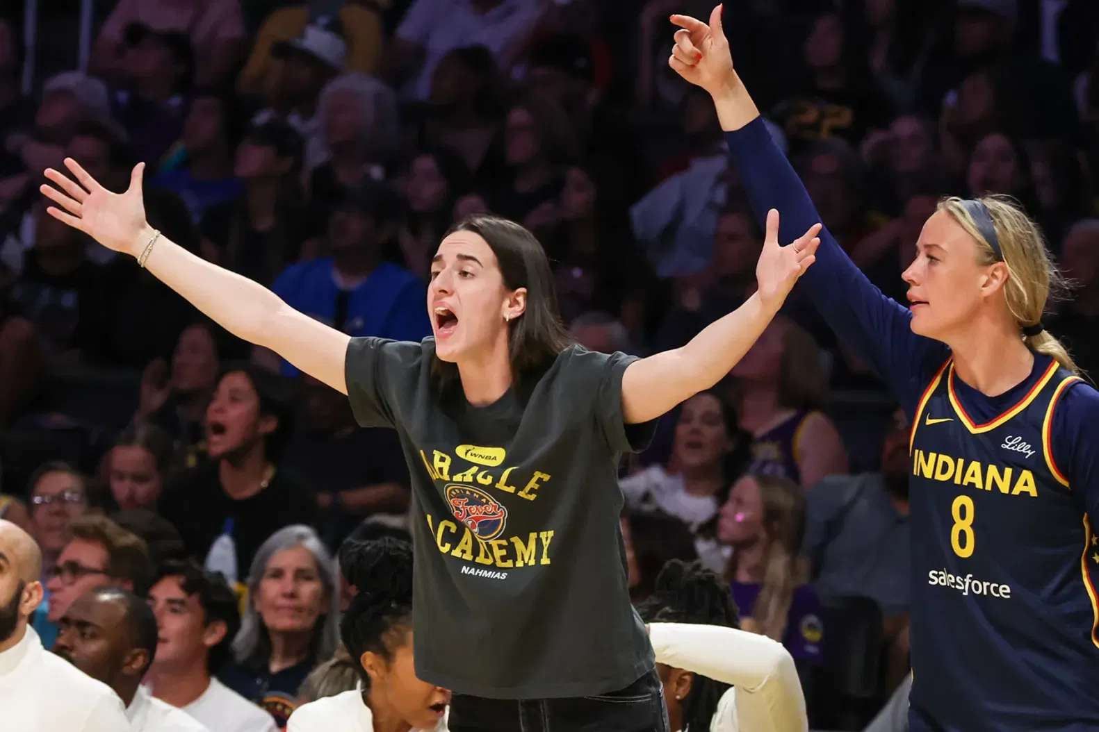 Caitlin Clark Spotted Complaining Across Court to Boyfriend Connor McCaffery - TMSPN