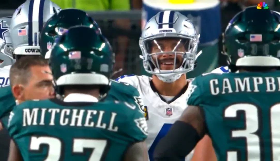 Video Appears to Show Dak Prescott Spitting Near Jalen Carter Before ...