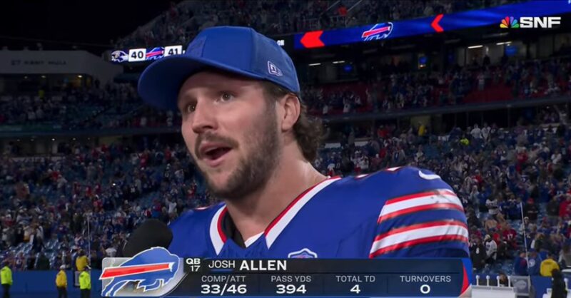 Josh Allen Sends Sharp Reminder to Bills Fans Who Left Early Before ...
