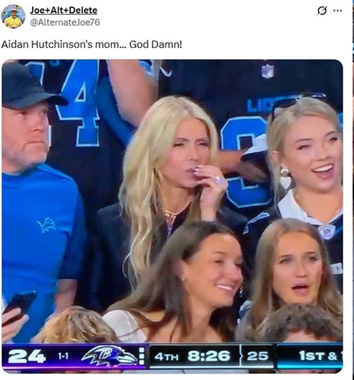 Lions Star Aidan Hutchinson’s Mom Steals the Spotlight as Cameras Capture Her in the Stands - TMSPN