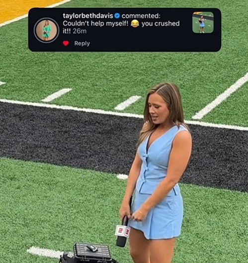 ESPN Reporter Goes Viral After Sideline Dance Caught Moments Before ...