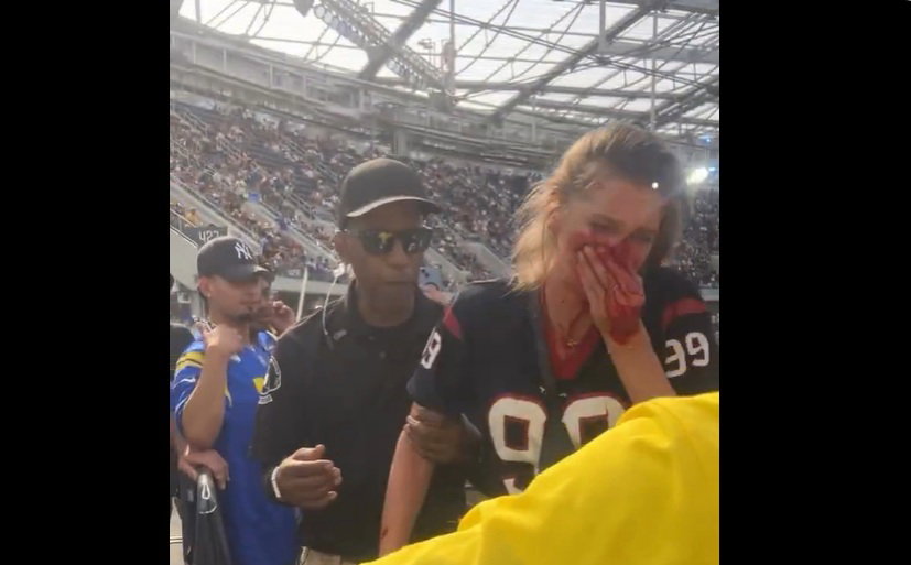 Texans Fan Left Bloodied After Chaos Erupts in Los Angeles During NFL ...