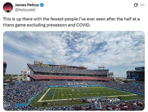 Photos Reveal Near-Empty Stadium as Struggling NFL Team Falls Into ...