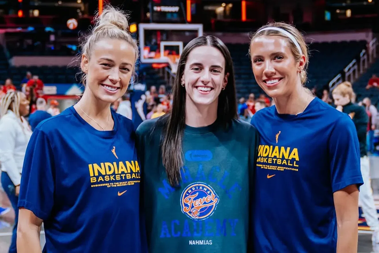 Lexie Hull, Caitlin Clark, and Sophie Cunningham — Celebrate Fever Clinching Playoff Berth - TMSPN