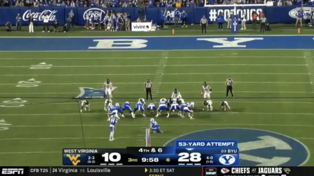 BYU Pulls Off Brilliant Fake Field Goal, Leaving West Virginia Defense ...