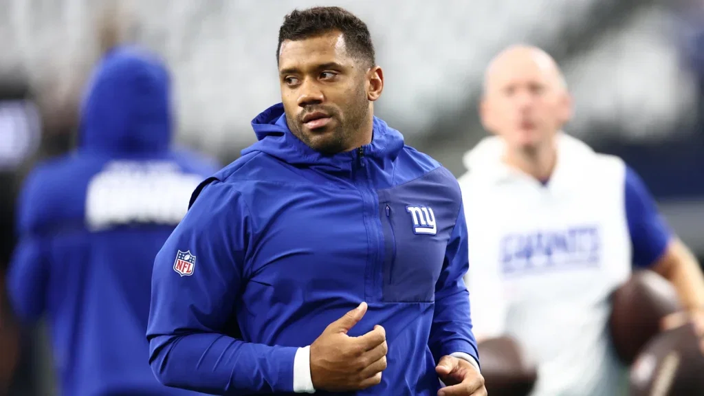 Russell Wilson Shares Awkward “Giants Win” Post in Stylish Fit ...