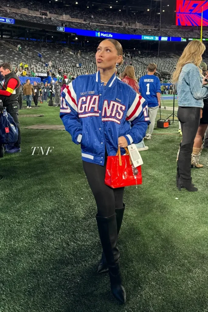 Cam Skattebo’s Girlfriend Turns Heads in Dazzling Giants Outfit at ...
