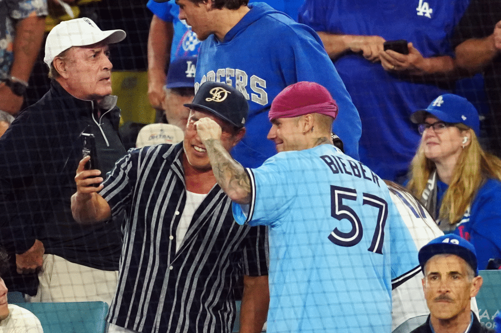 Justin Bieber Appears to Taunt Shohei Ohtani as He and Hailey Watch ...