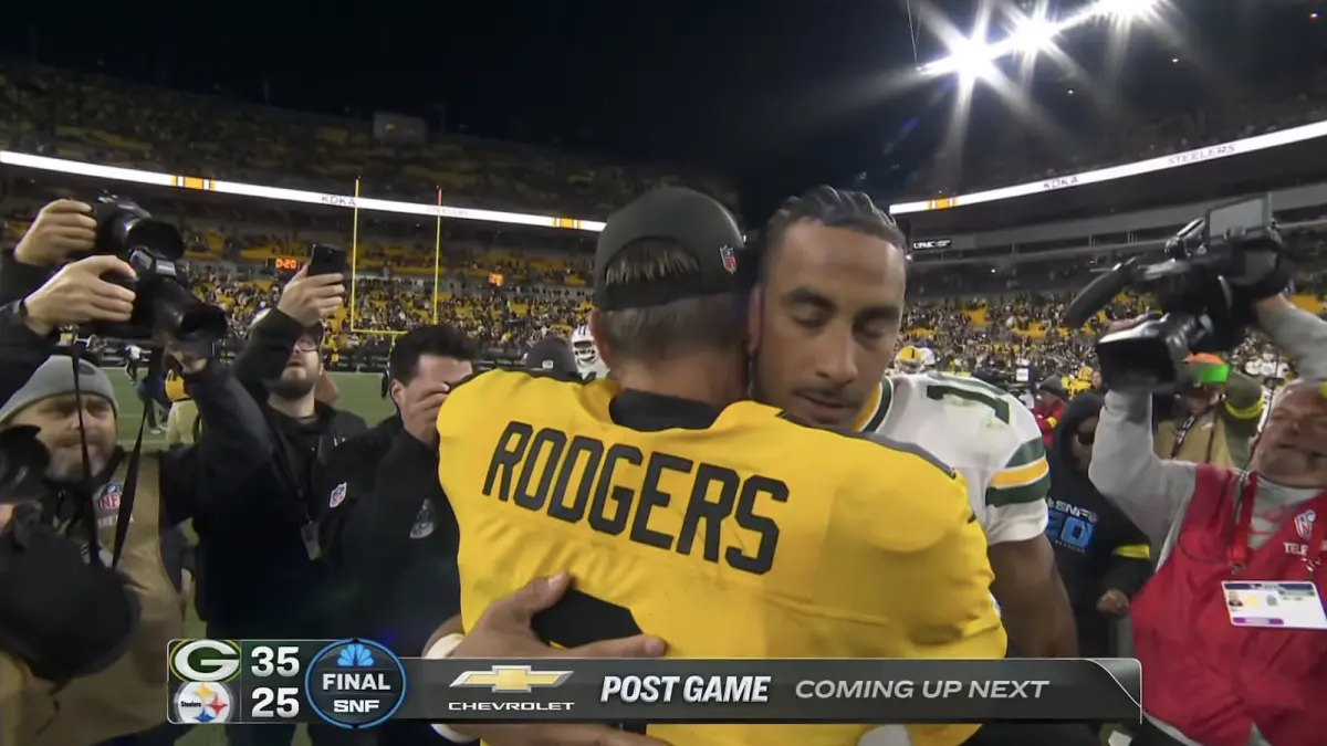 Aaron Rodgers and Jordan Love Share Emotional Exchange Following ...