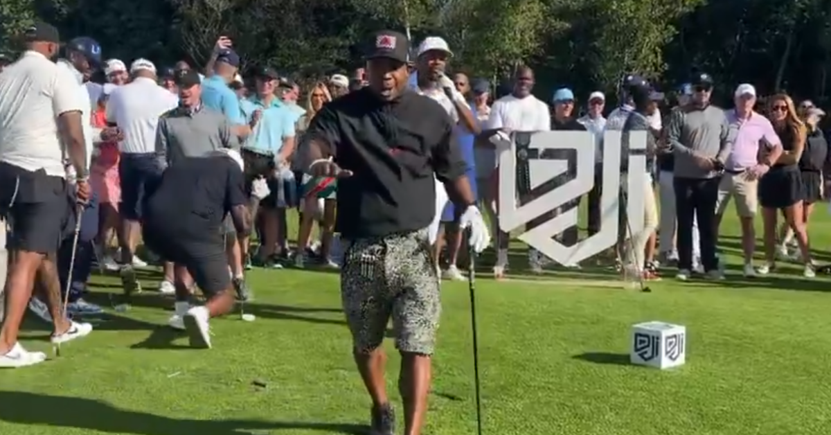 Painful Moment as Ja Rule Sends Errant Golf Shot Flying Into Crowd at ...