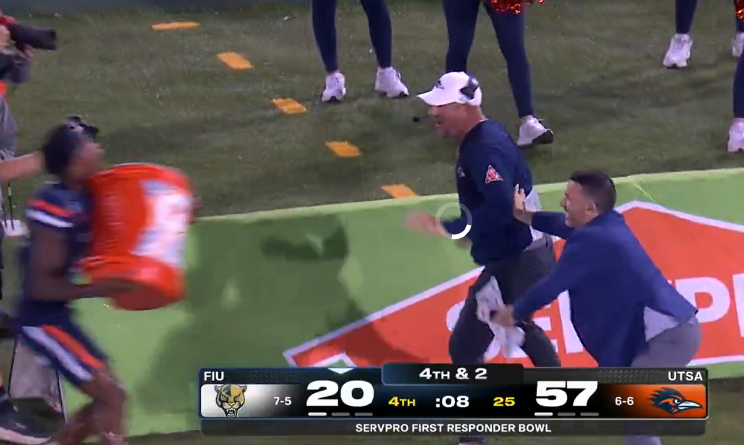 UTSA Coach’s Failed Escape From Victory Shower Ends In Full Team ...