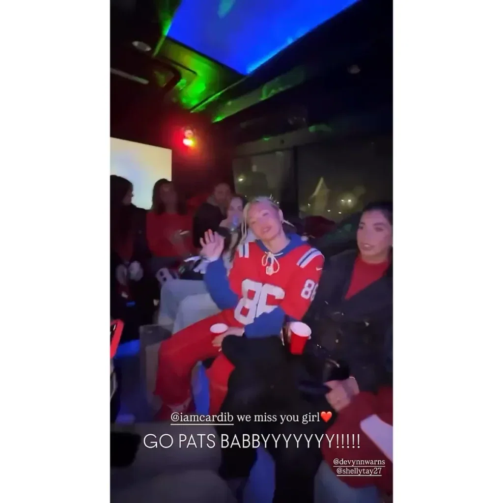 Patriots WAGs Celebrate Win on Party Bus, Admit They Miss Cardi B - TMSPN
