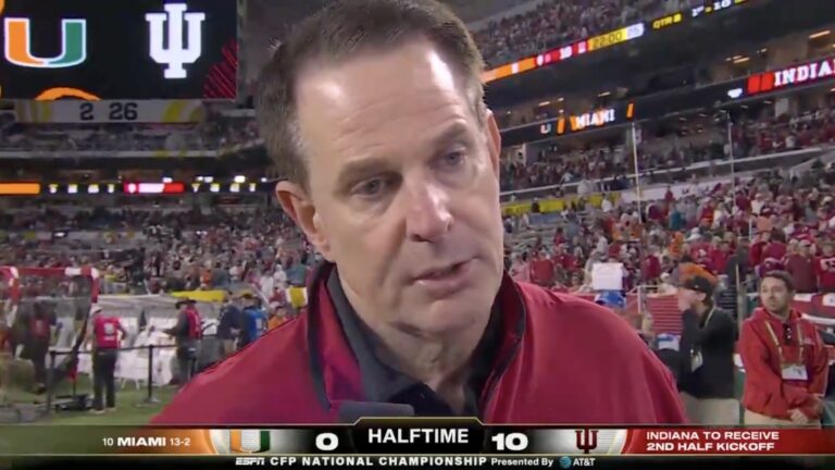 Curt Cignetti Criticizes Officiating During Live CFP Title Game ...
