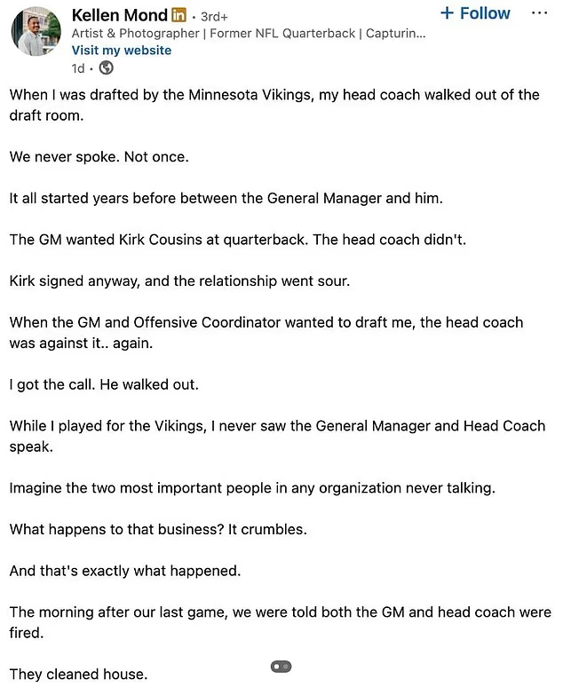 Former Vikings Quarterback Blasts Ex-Coach Mike Zimmer in Scathing ...