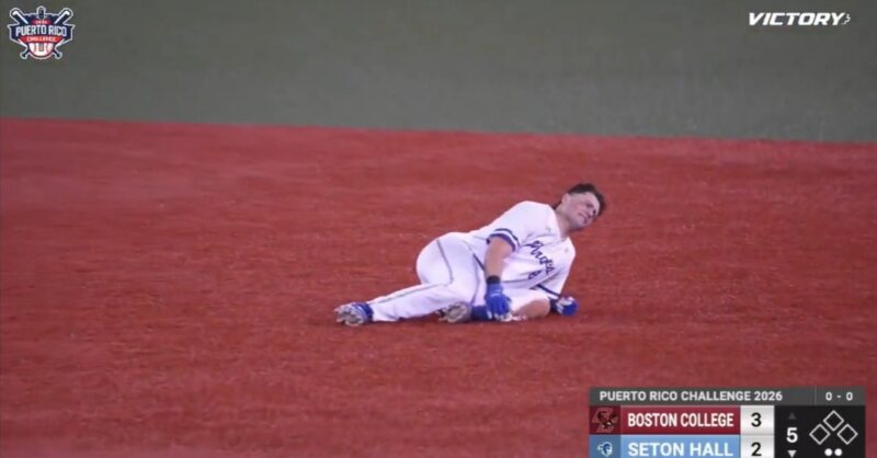 Seton Hall Player Hospitalized After Freak Injury While Rounding Bases ...