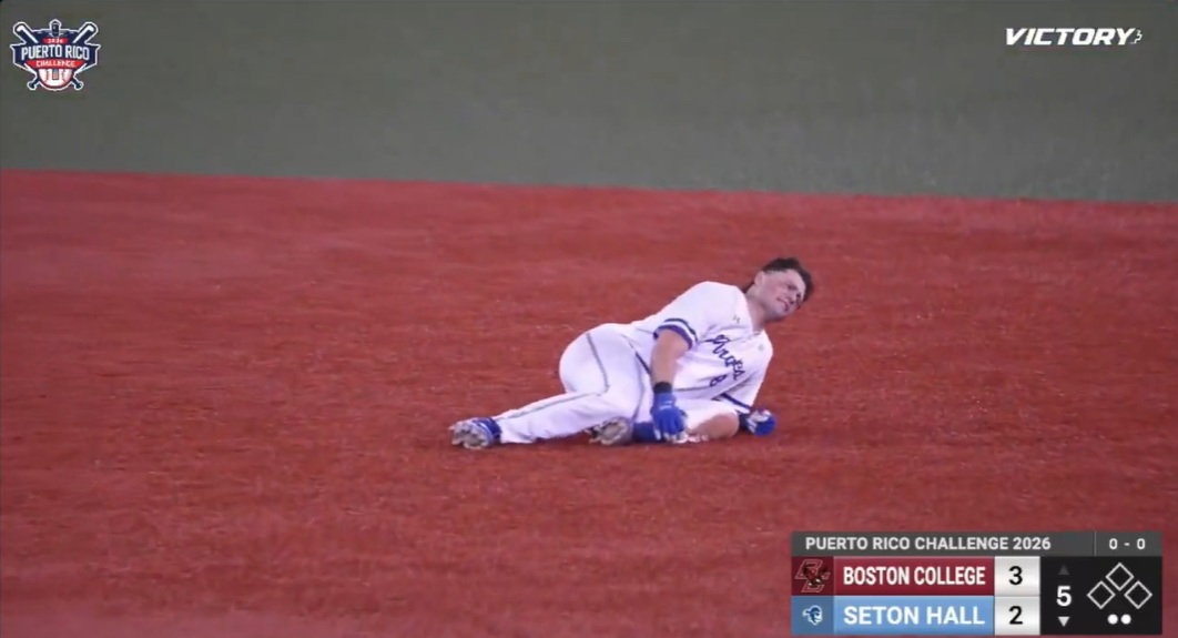 Seton Hall Player Hospitalized After Freak Injury While Rounding Bases ...