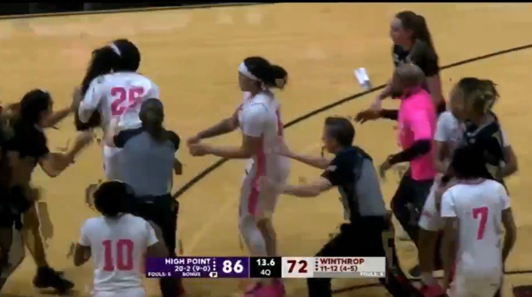 Wild Scene: Punches Fly in Winthrop–High Point Women’s Basketball Game ...