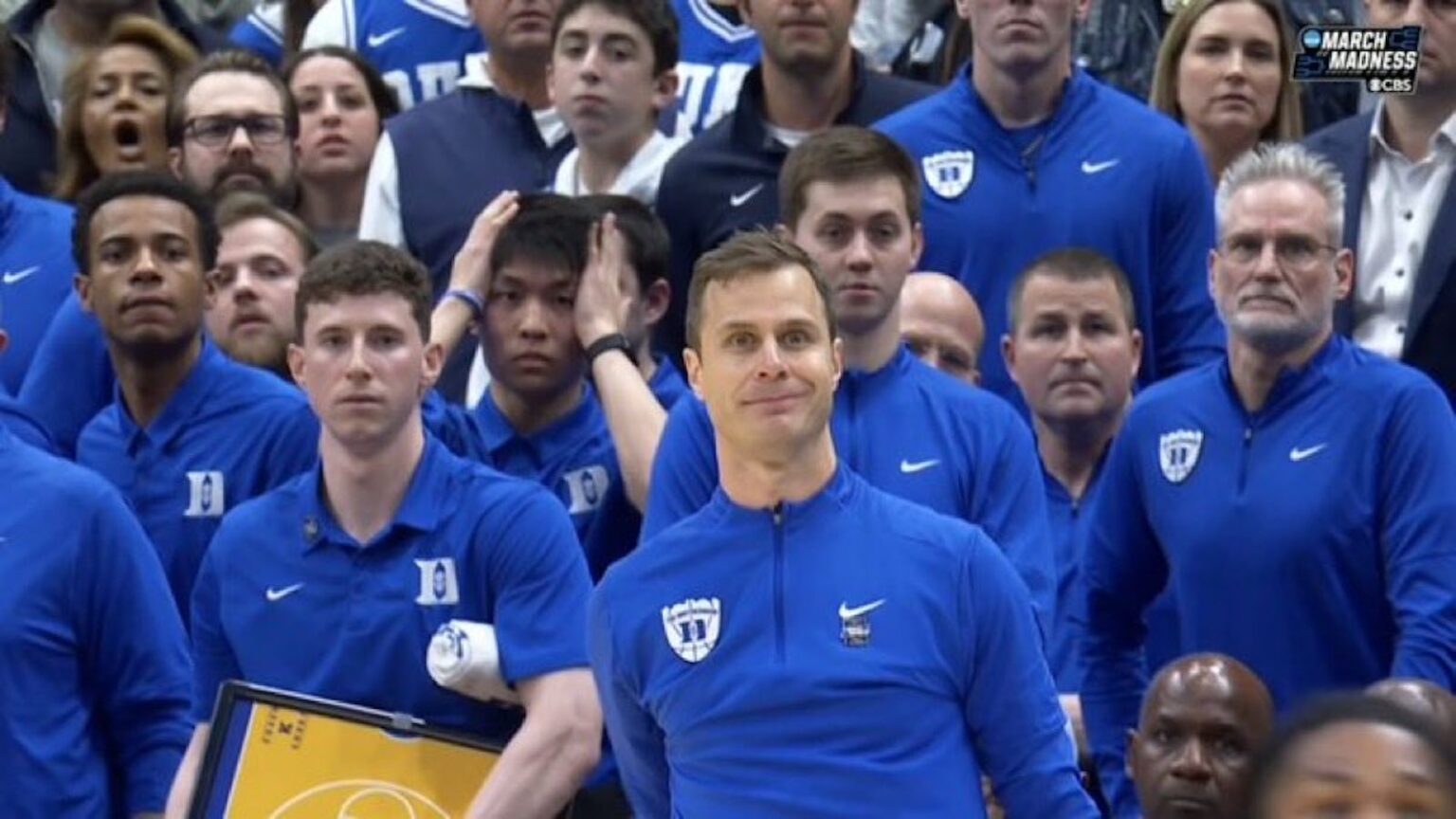 Jon Scheyer’s Sideline Reaction to Duke’s Last-Second Collapse Goes ...
