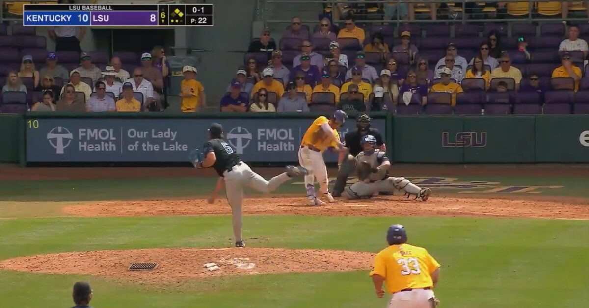 LSU Tigers Player Unleashes One of the Highest Bat Flips You’ll Ever ...