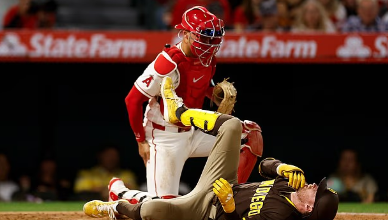 Padres Star Drilled in Face by 96 MPH Fastball in Scary Scene, Somehow ...