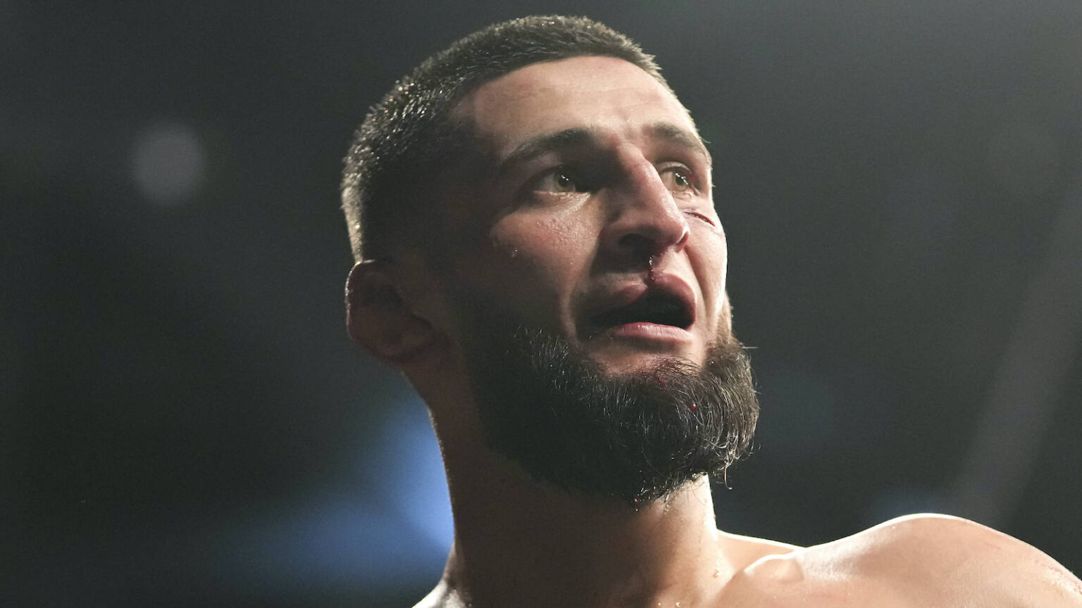 Khamzat Chimaev Lands Kick On Sean Strickland During Chaotic UFC 328 ...