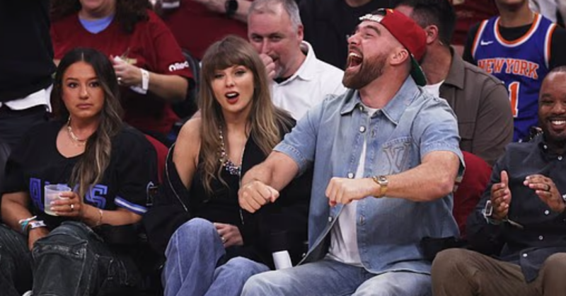 Taylor Swift Left Cringing as Rowdy Travis Kelce Chugs Beer on ...
