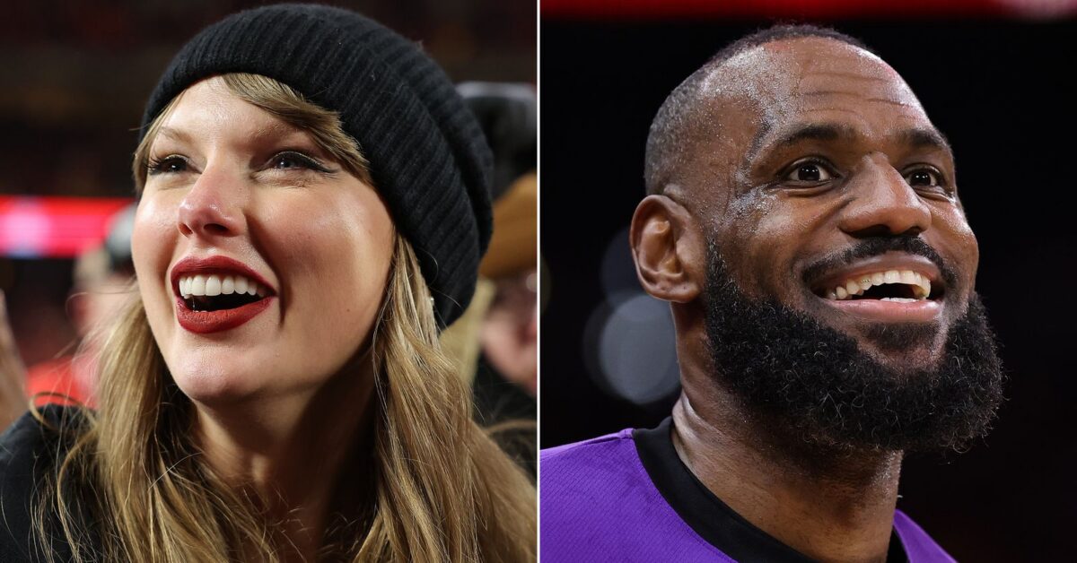 LeBron James Showed Love To Taylor Swift And Travis Kelce During ...
