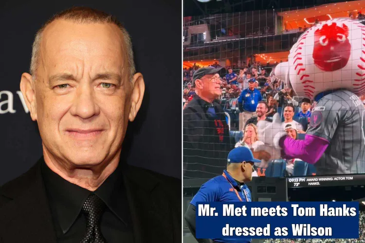 Tom Hanks Has Hilarious Reunion With ‘Cast Away’ Costar Wilson at Mets ...