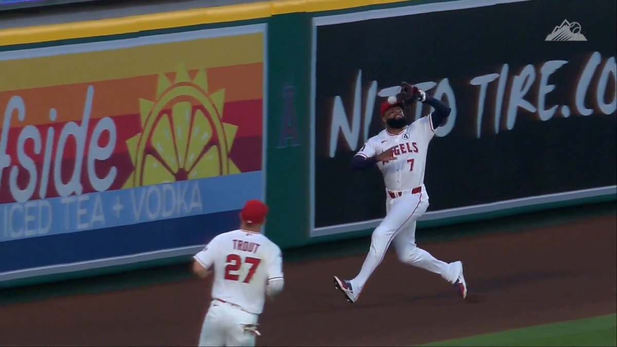 Jo Adell Suffers Brutal Jose Canseco-Style Mishap in in the Outfield ...