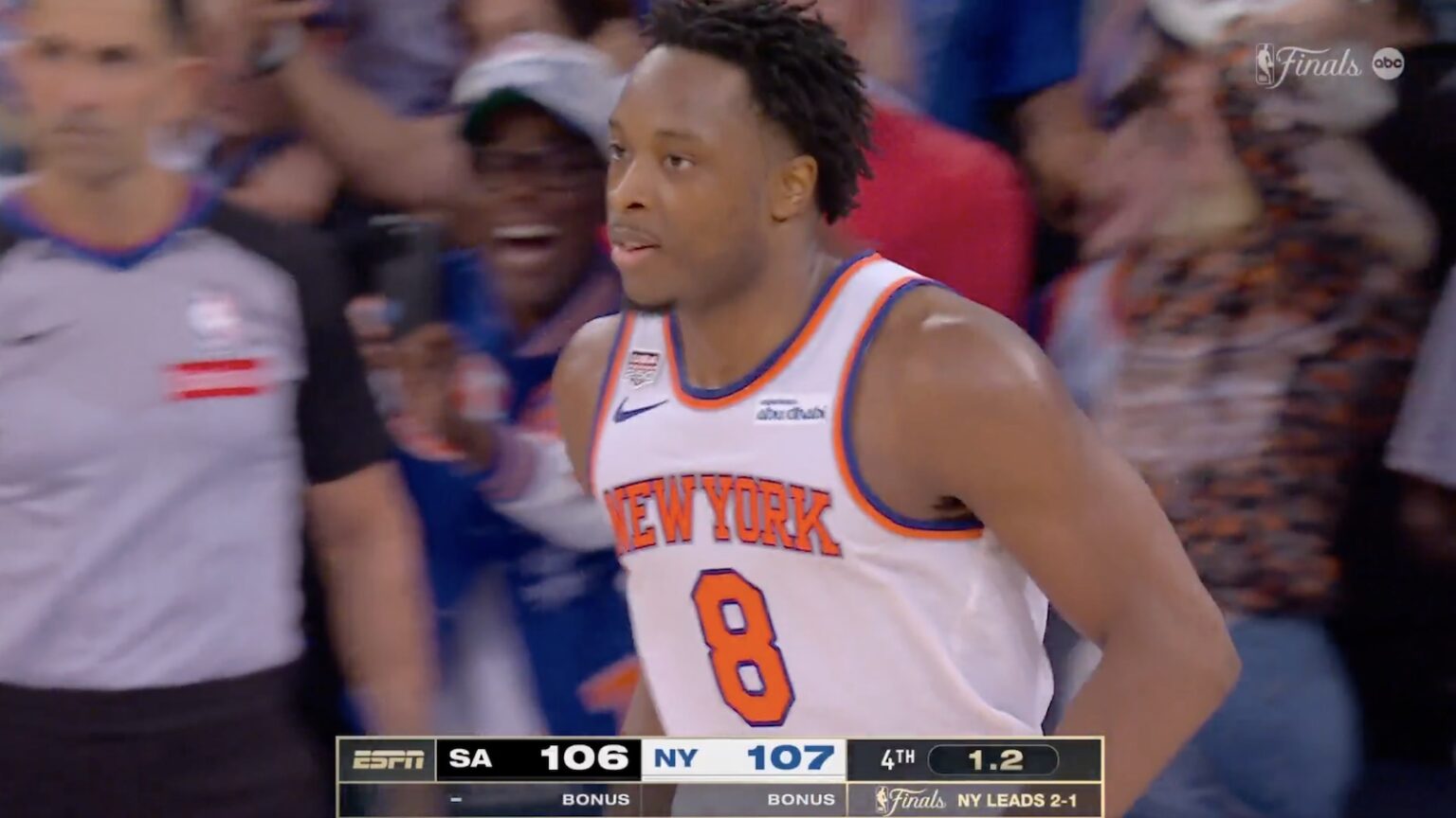 Knicks Hero OG Anunoby Reacts to Historic Game 4 Moment in Classic ...